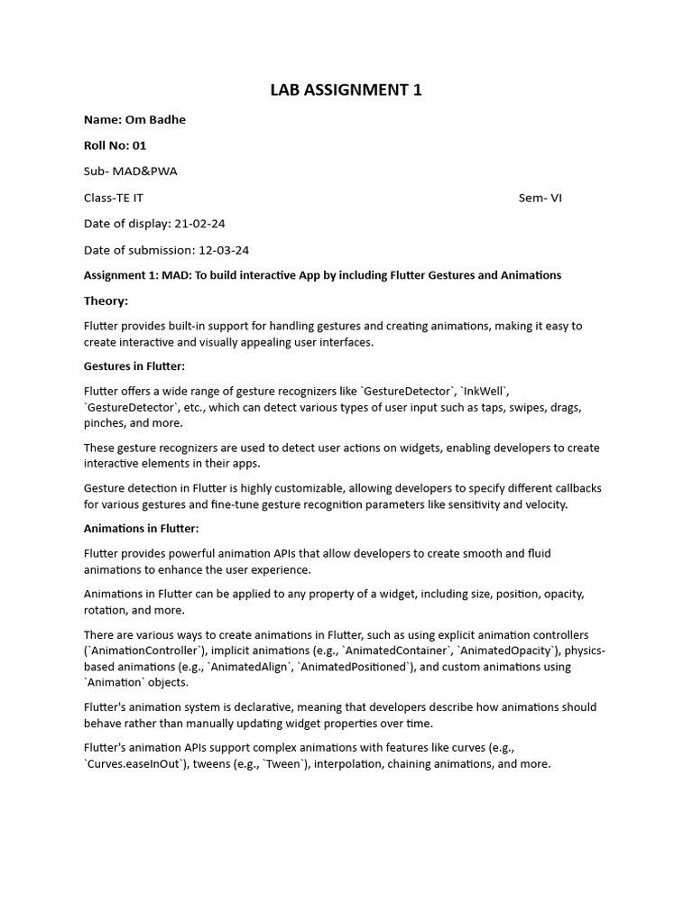 Mad A1 | PDF | Computer Science | Computer Programming