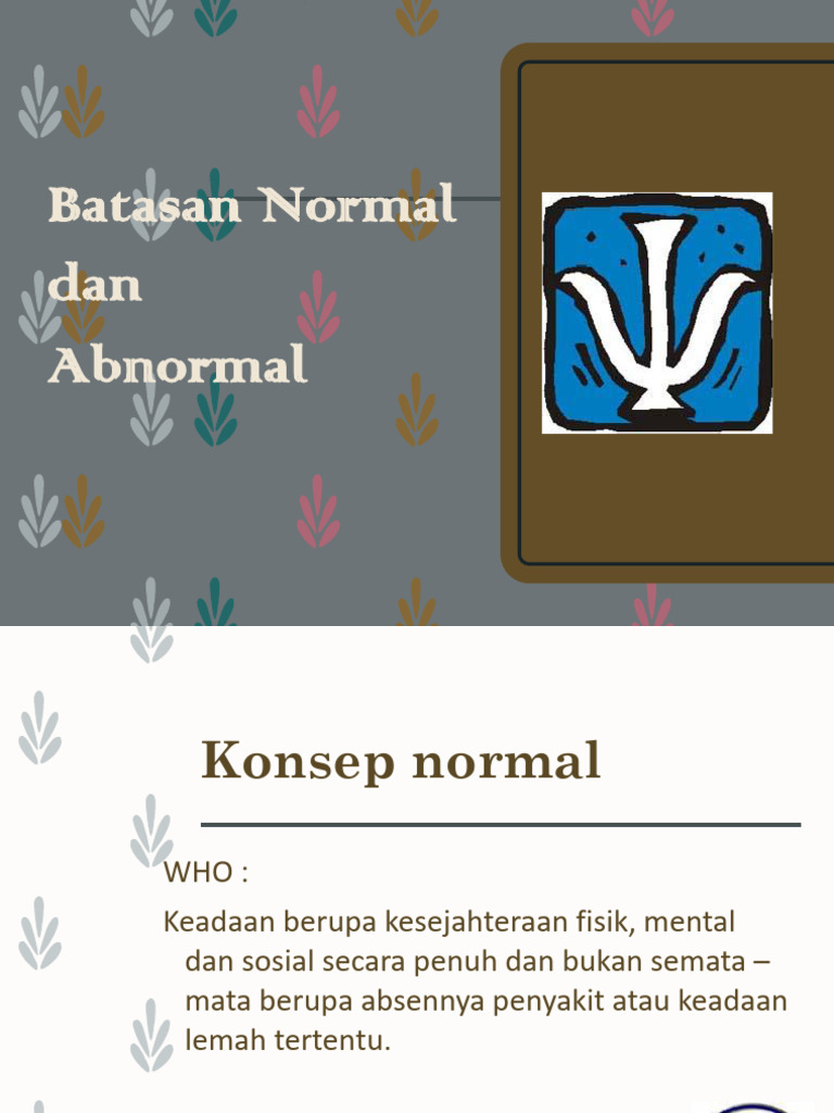 Normal dan Abnormal dalam Kesehatan Mental | PDF | Karier ...