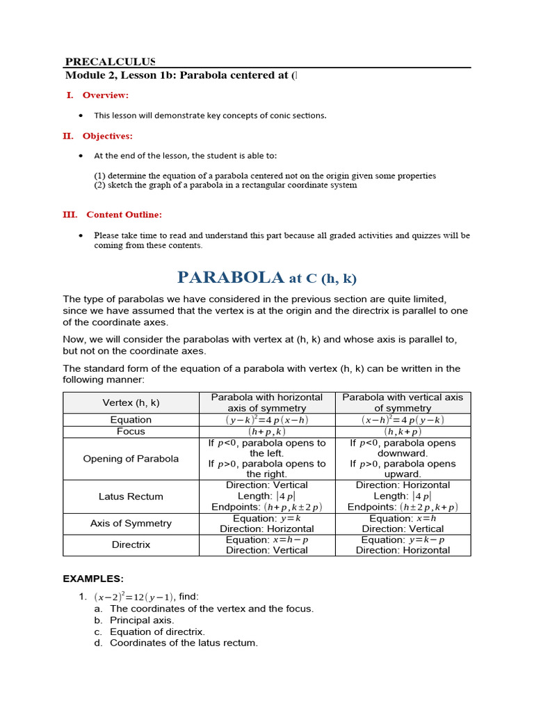 PRECAL_LESSON 4 | PDF | Algebraic Geometry | Euclidean Plane Geometry