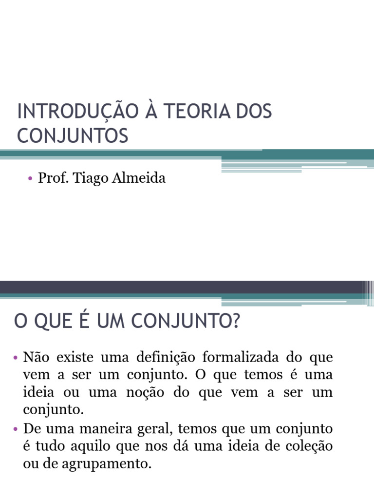 Introducao A Teoria Dos Conjuntos | PDF | Número racional | Conjunto ...