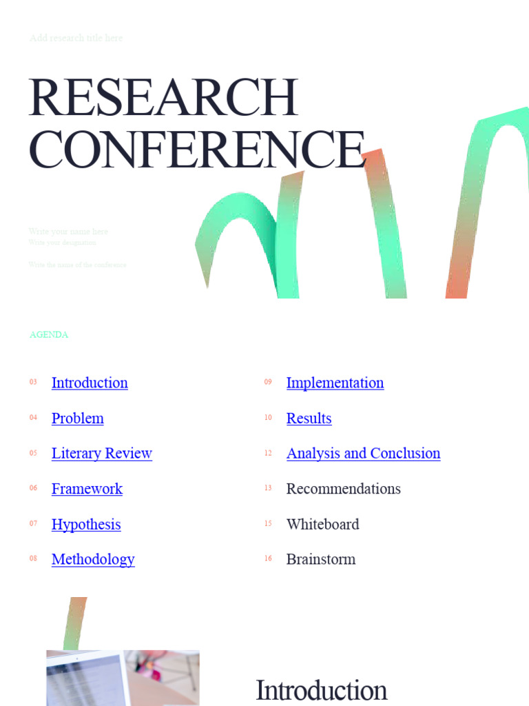 Green Orange Scribbles and Doodles Conference Research Education ...