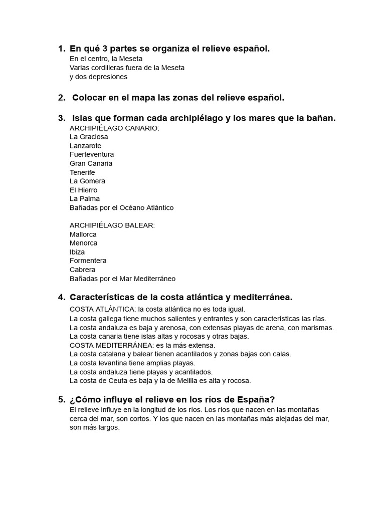 Tema 5 Cono | PDF | Topografía | Geografía costera