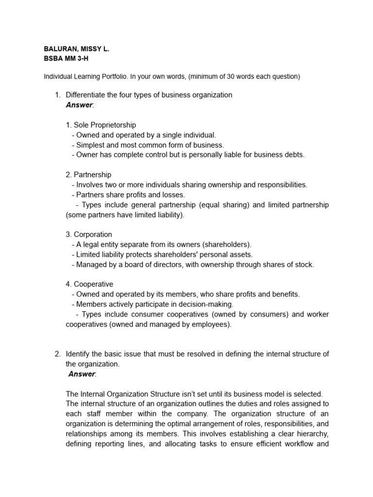Entrep Activity Module 7 | PDF | Partnership | Limited Liability