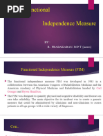 Functional Independence Measure (FIM ) Instrument | PDF