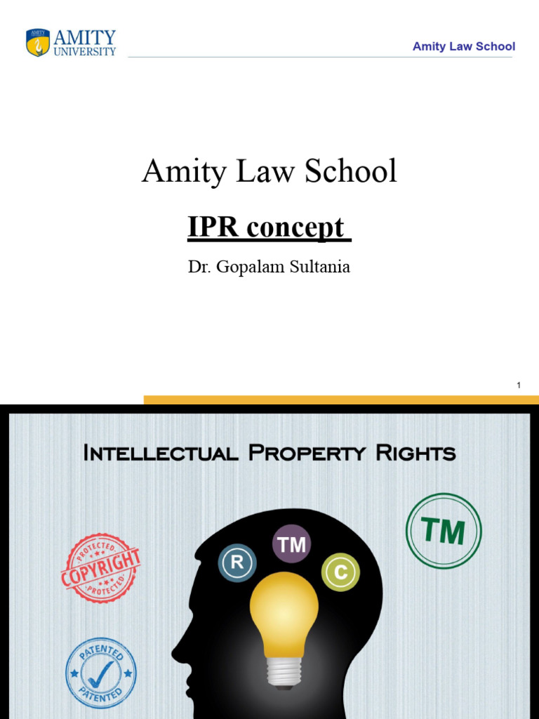 IPR, Concept and Philosophy | PDF | Intellectual Property | Patent