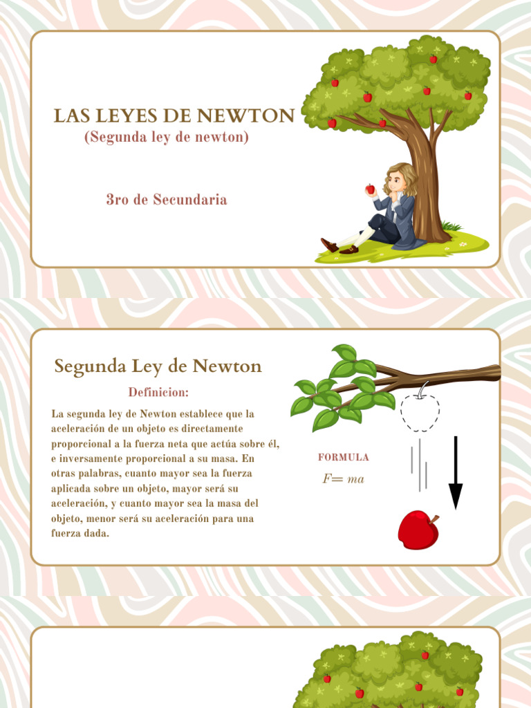 Presentación de Las Leyes de Newton Educativo Café y Rosa | Descargar ...