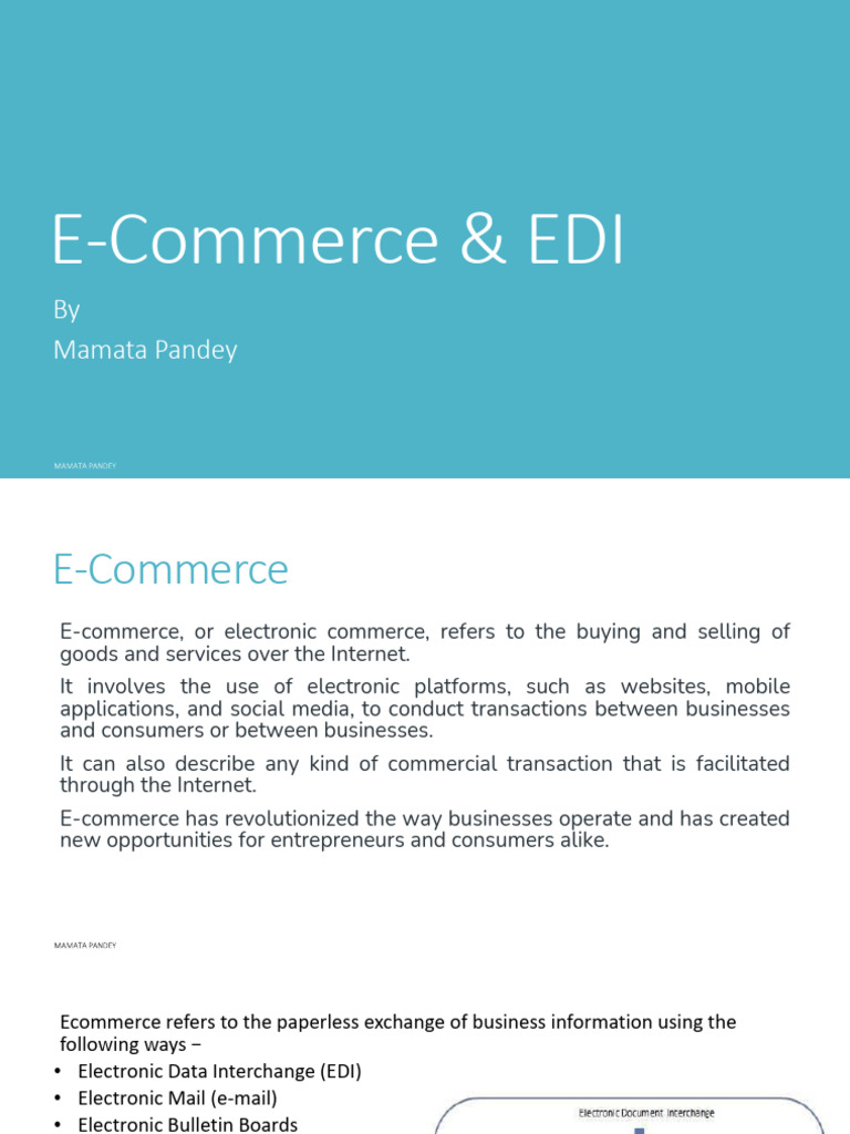 Module 1.2 E_Commerce EDI | PDF | Electronic Data Interchange | E Commerce