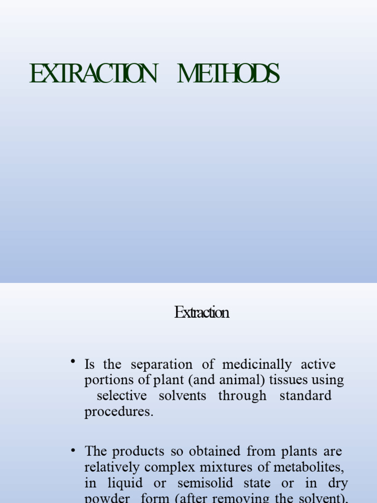 Extraction Methods Unit 5 Pdf Electromagnetic Radiation Microwave