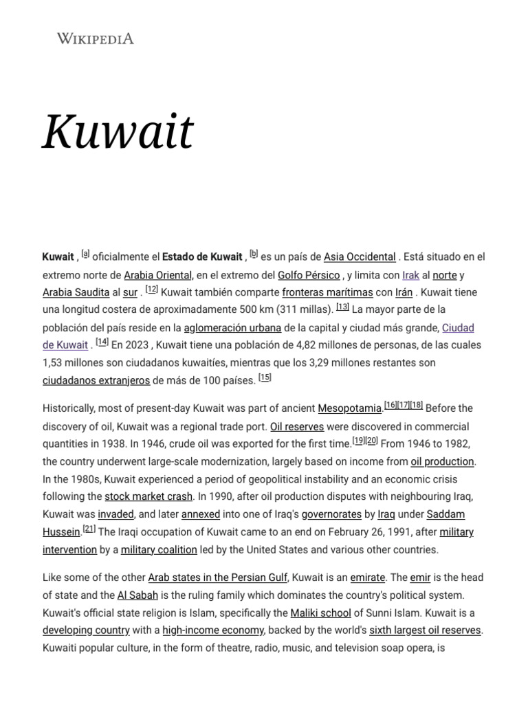 Kuwait: History, Culture, and Economy | PDF | Kuwait