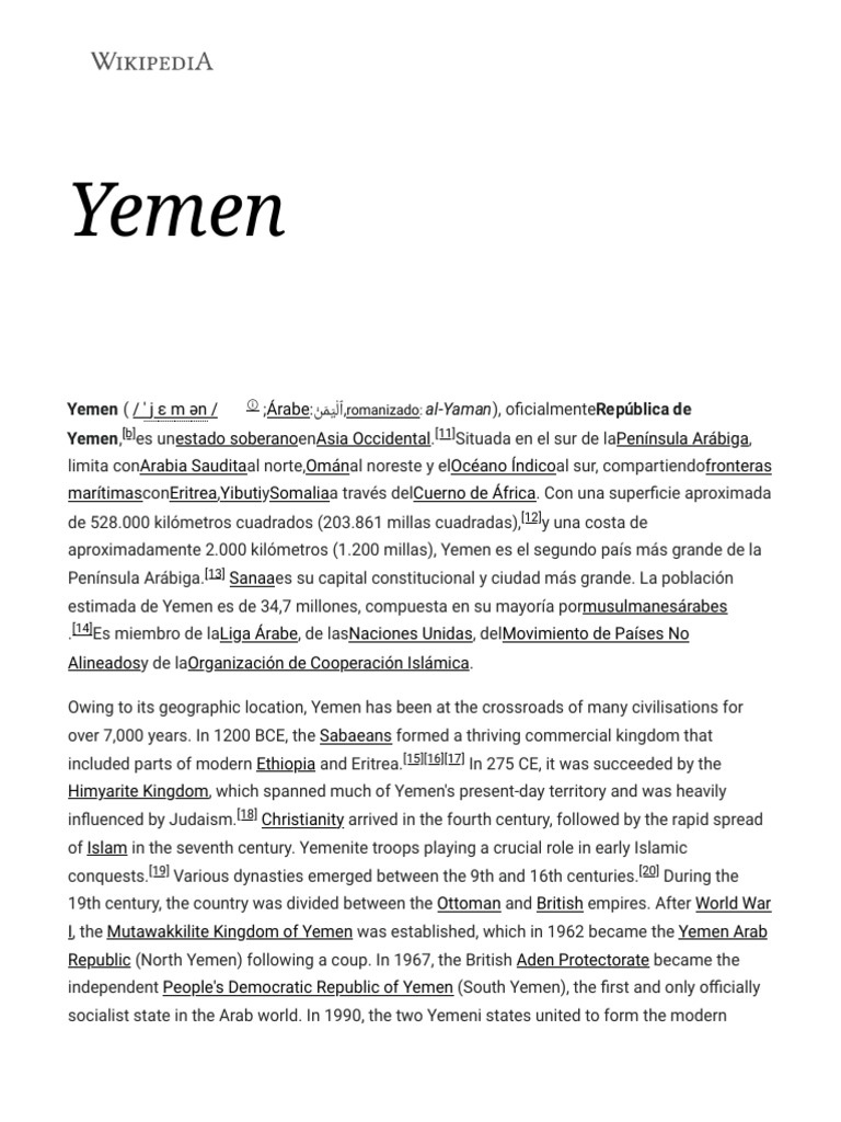 Overview of Yemen's History and Crisis | PDF | Yemen | World Politics