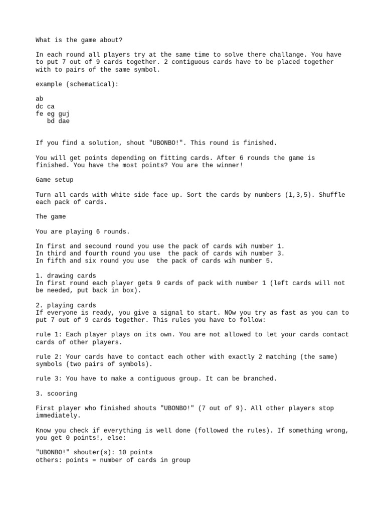 Ubongo-Kartenspiel-English-Rules 2 | PDF