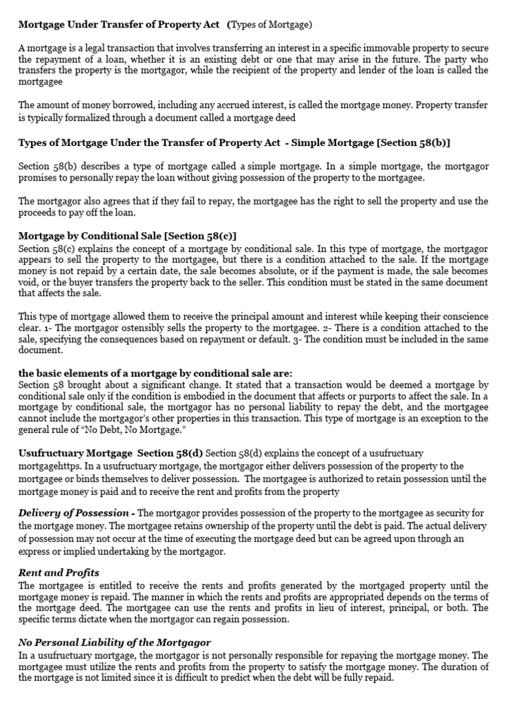 unit 4 | PDF | Mortgage Law | Real Property Law