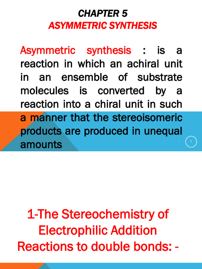 Asymmetric Synthesis Techniques Explained | PDF