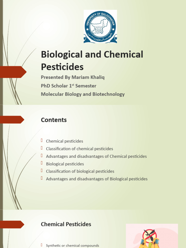 Maryam Presentation | PDF | Pesticide | Insecticide