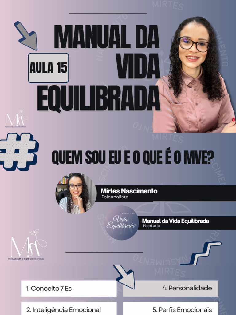 Aula 15 - Manual Ve | PDF | Extroversão e introversão | Psicologia