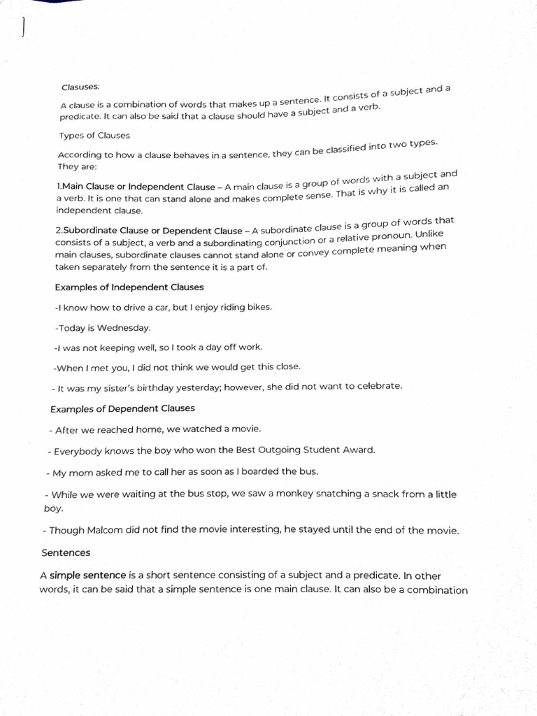 ENGLISH | Download Free PDF | Clause | Sentence (Linguistics)