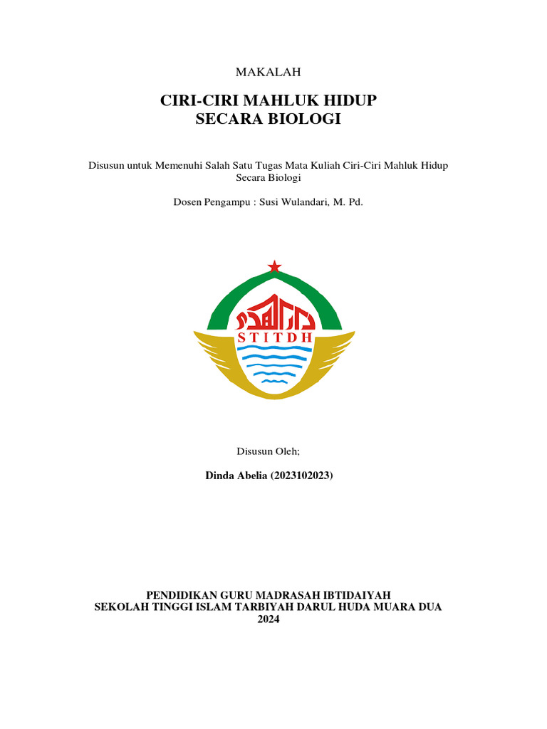 Ciri-Ciri Mahluk Hidup dalam Biologi | PDF