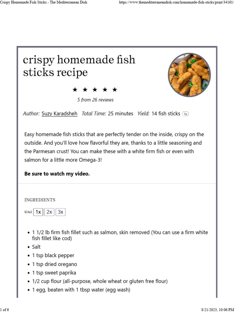 Crispy Homemade Fish Sticks - The Fishing | PDF | Mediterranean Cuisine ...