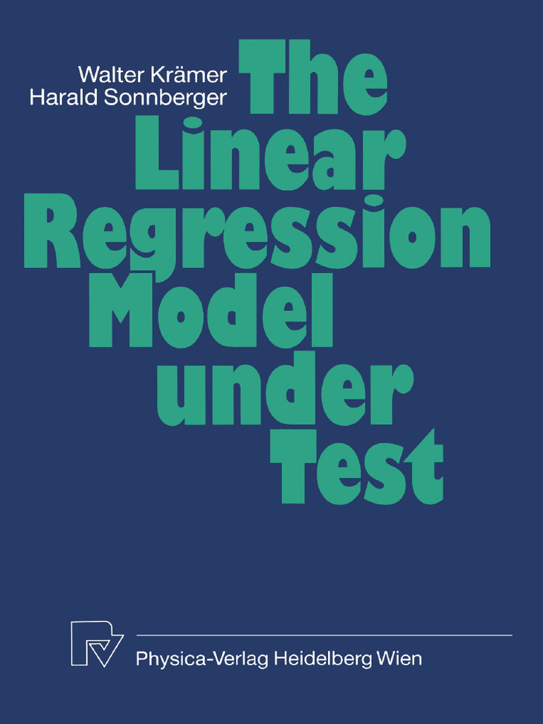 Linear Regression Model | PDF | Ordinary Least Squares | Linear Regression Linear Regression Model | PDF | Ordinary Least Squares | Linear Regression