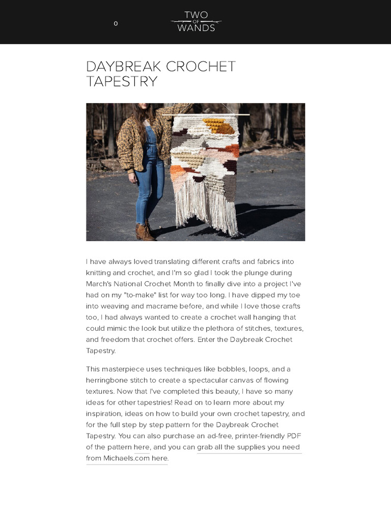 Daybreak Crochet Tapestry | PDF | Crochet | Yarn