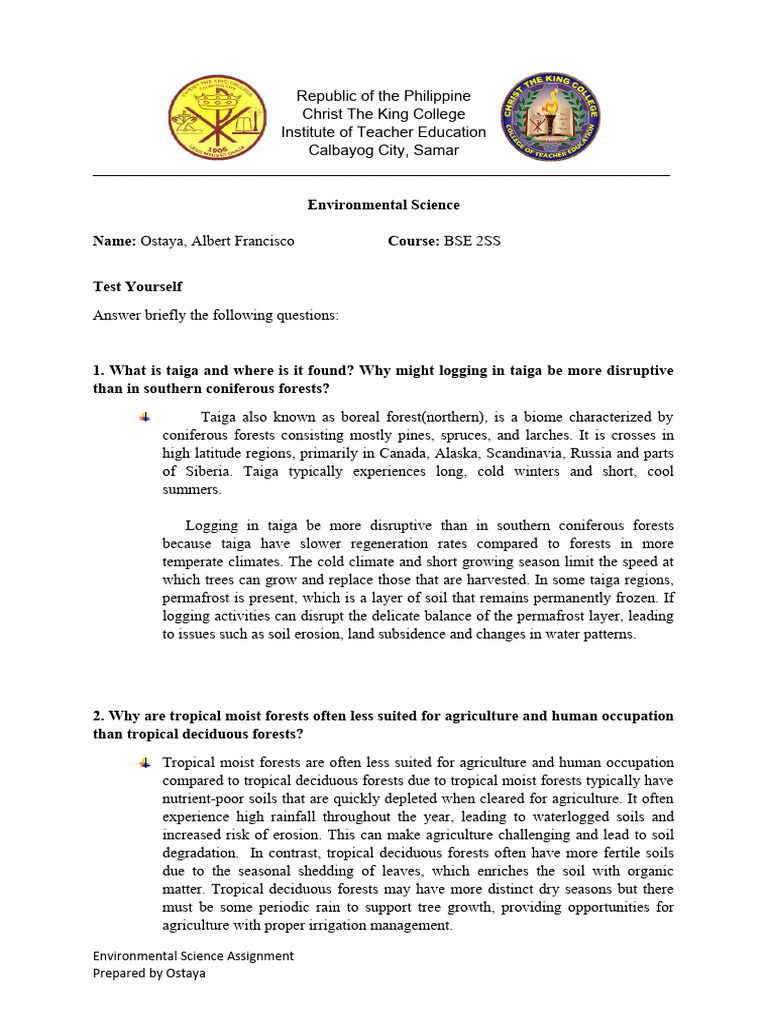 Environmental_Assignment | PDF | Coral Reef | Wetland