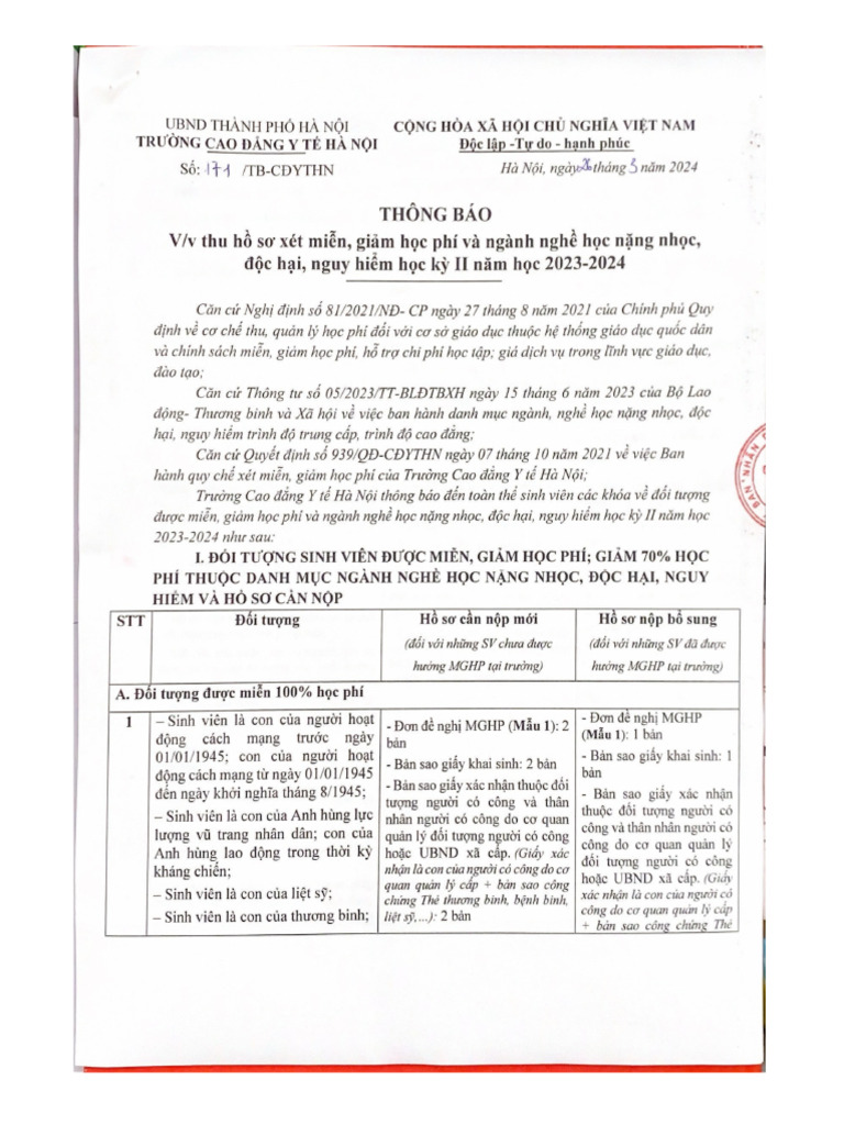 TB Thu H Sơ MGHP | PDF