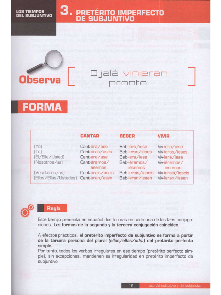 Imperfecto de Subjuntivo Ejercicios | PDF