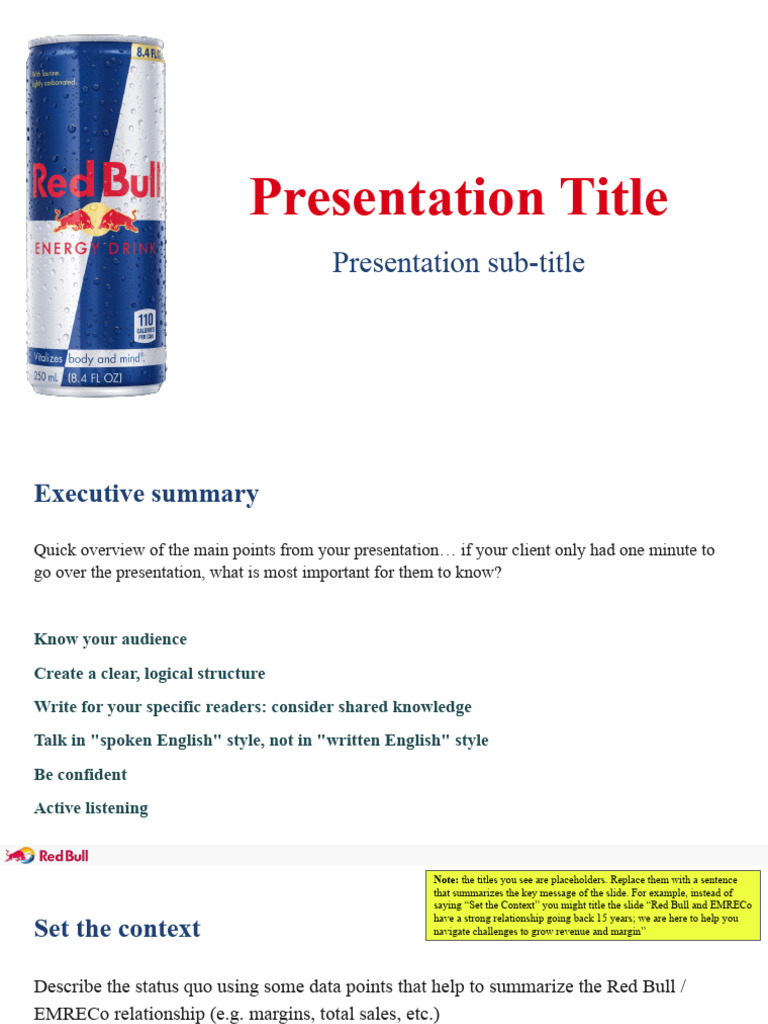 Red Bull Presentation Overview and Strategy | PDF | Career & Growth