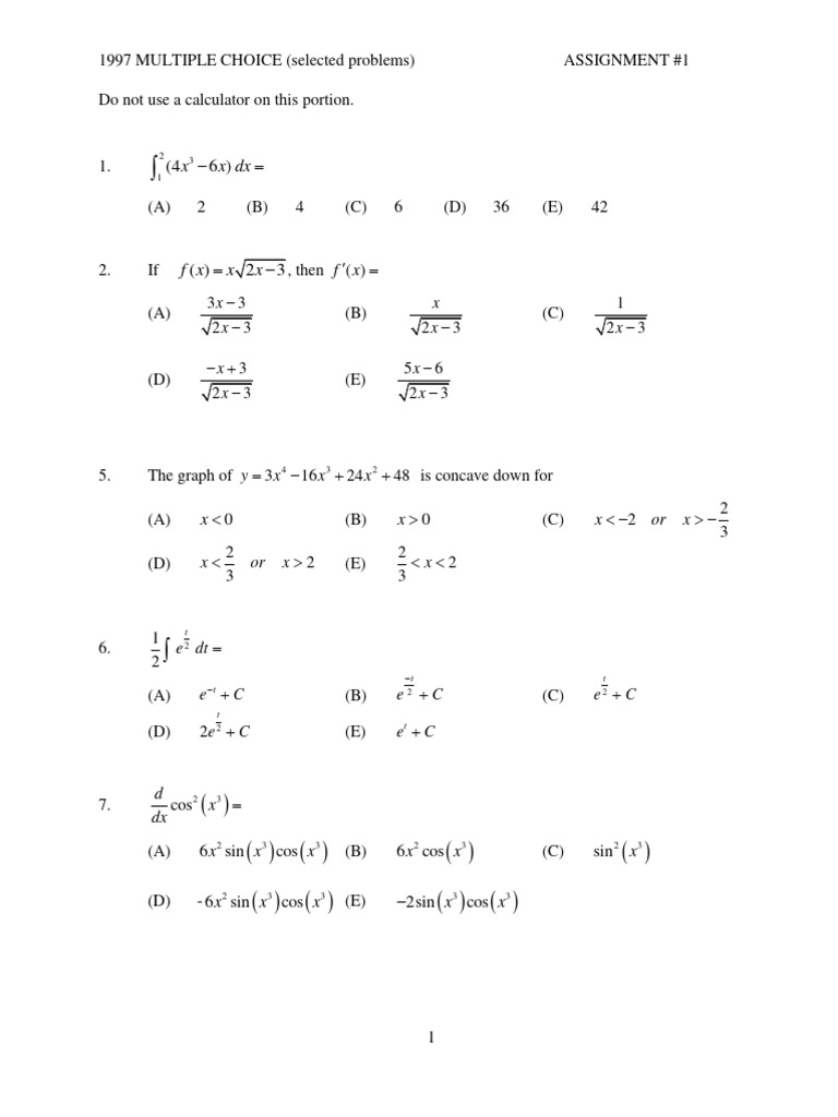 Assignment 1 | PDF | Tangent | Function (Mathematics)