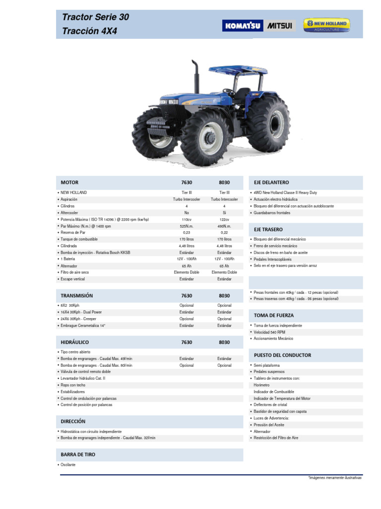 Brochure 001 Brasil Tractores 30 4x4 | PDF | Tracción en las cuatro ...