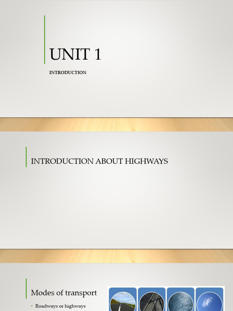 UNIT 1 - Lecture1 CIV241 | PDF | Road Surface | Road