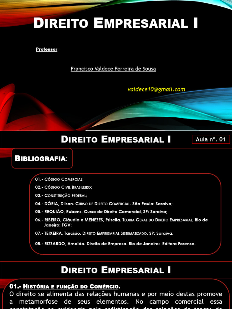 Dir Emp. Aula 01. | PDF | Empresas | Economia