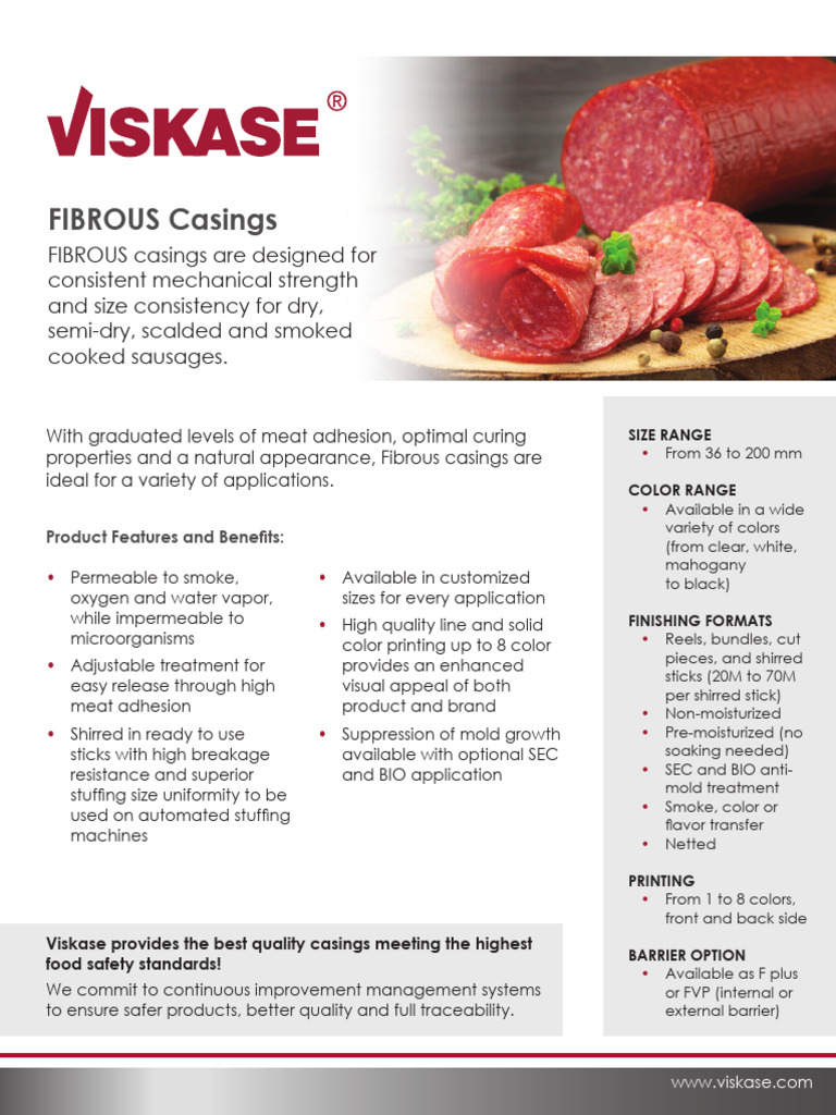 VISKASE - FIBROUS Casings EN | PDF