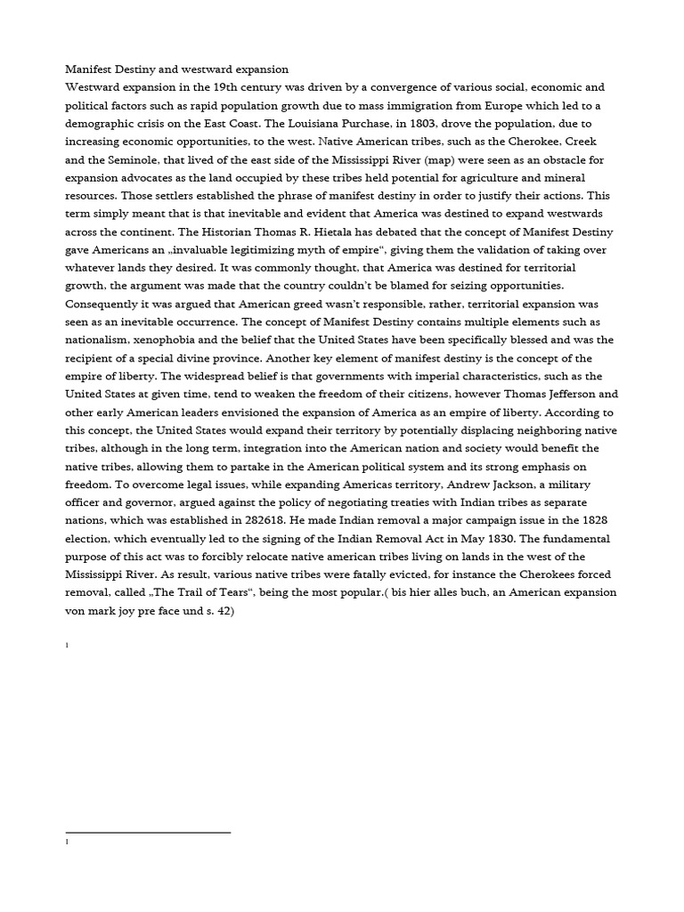 Manifest Destiny Intro | PDF | The United States | Indigenous Peoples ...