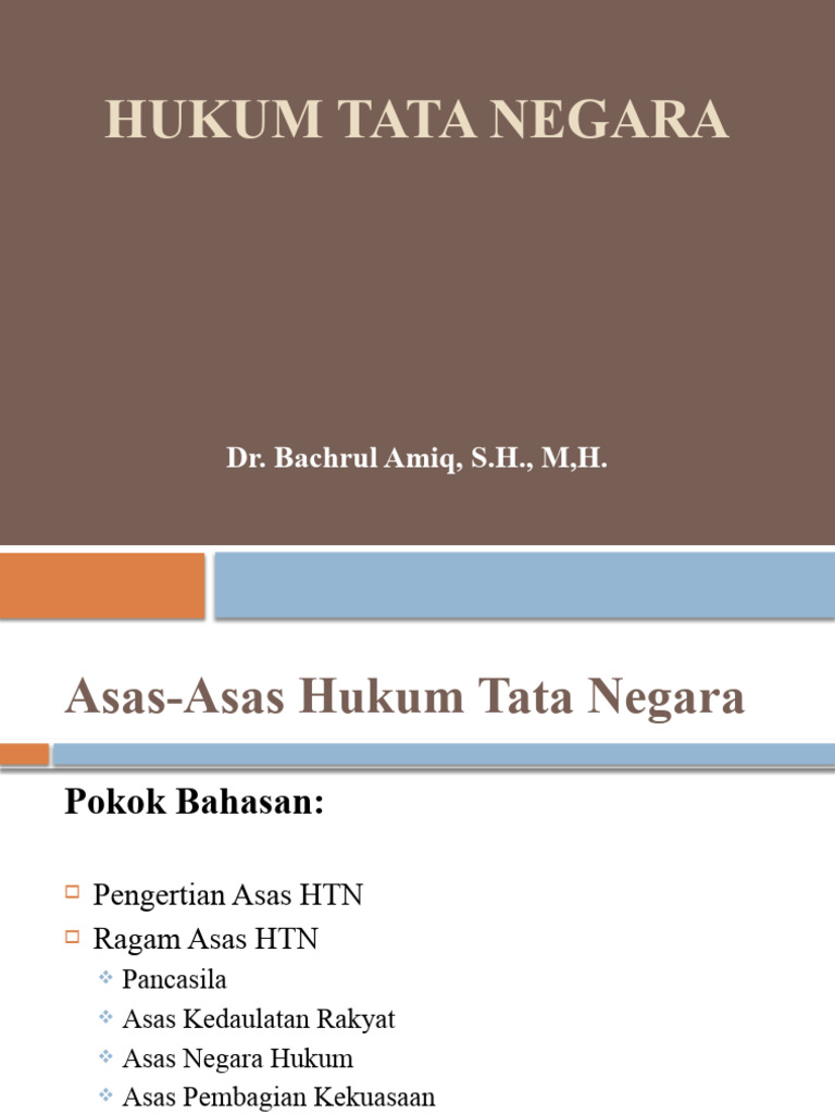 HTN - Asas Asas HTN | PDF