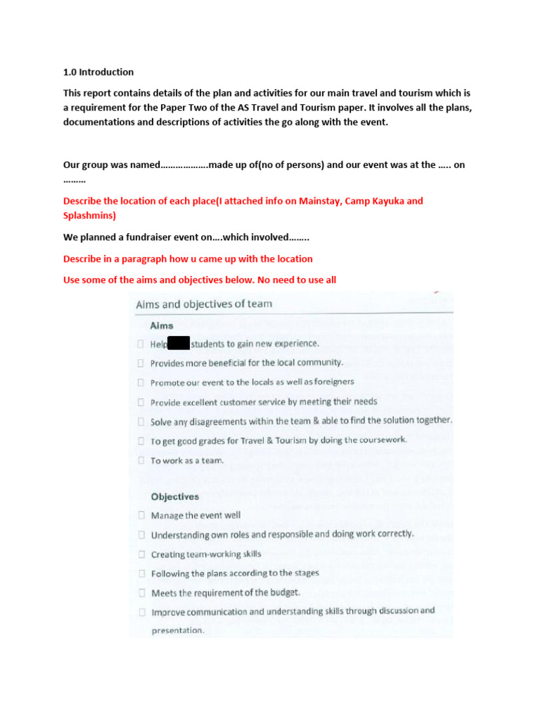 Template For Event Report | PDF | Business