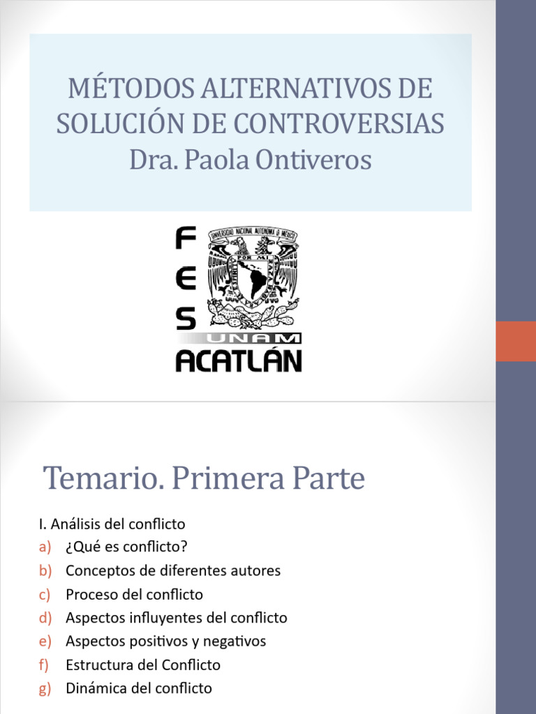 Metodos Alternativos De Solucion De Controversias Pdf Mediación 6679