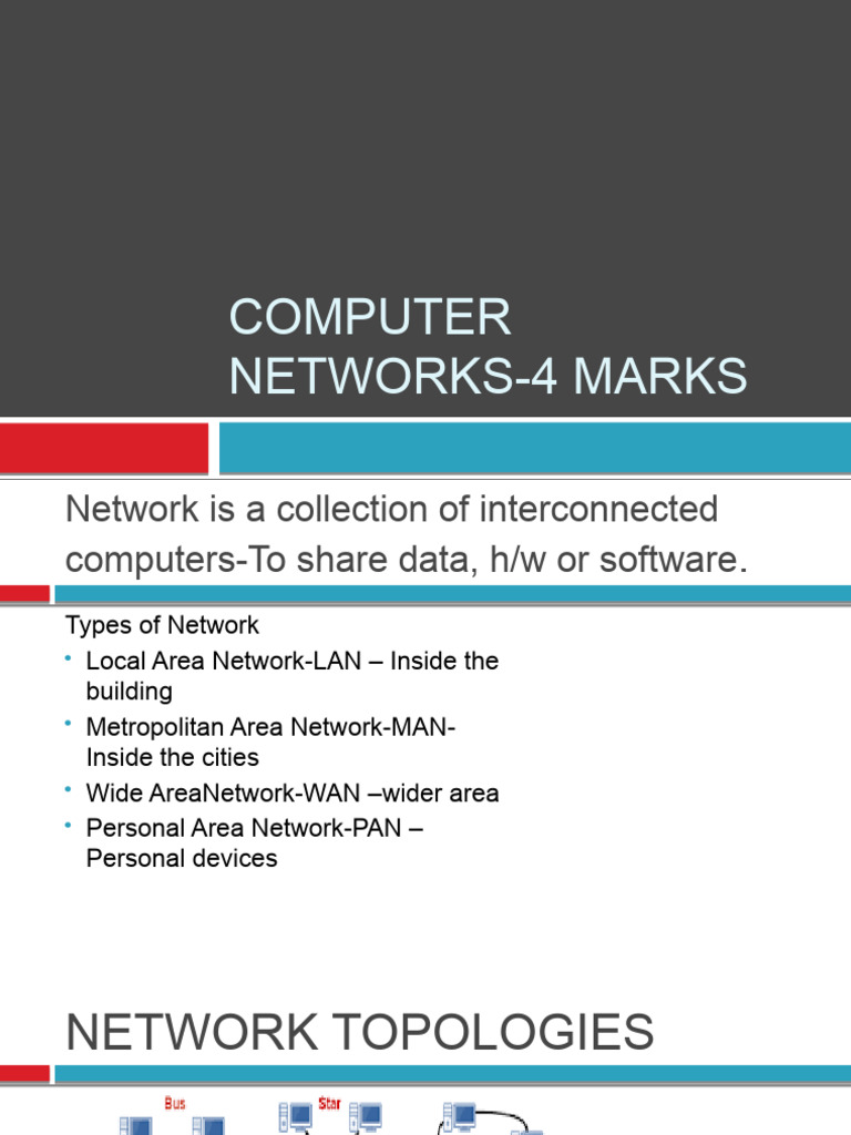 Computer Networks QSTNS | PDF | Computer Network | Network Topology