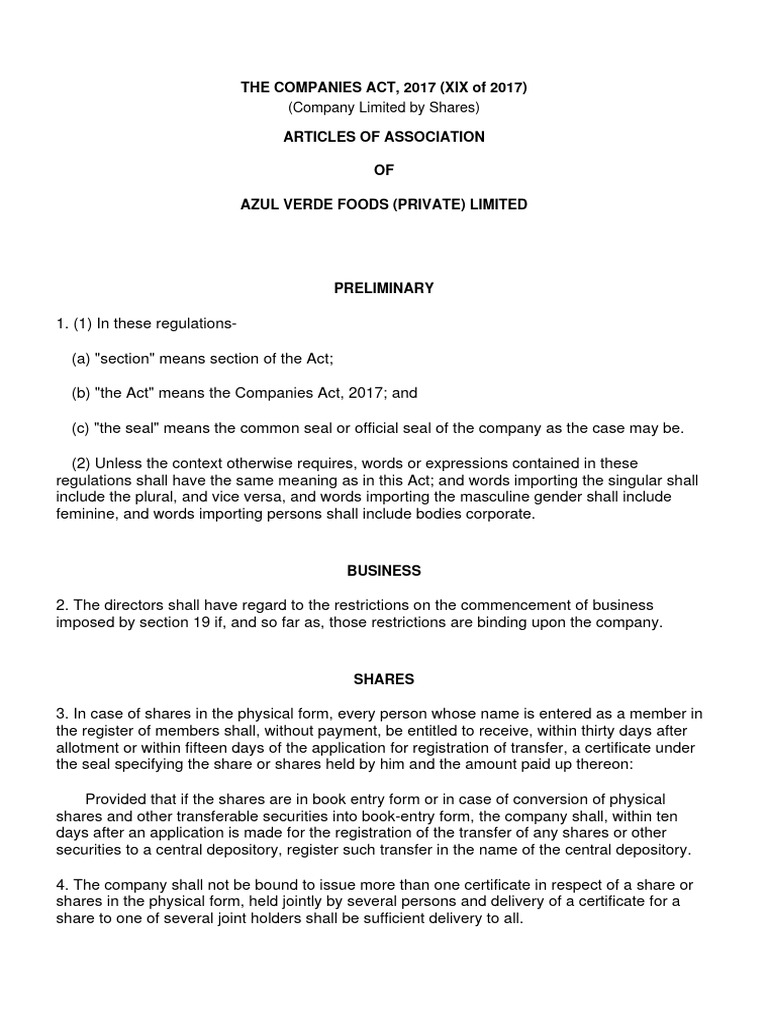 CTC TABLE A - Part 1 Long Aoa - PVT LTD For 20240417 - 2538225 | PDF ...