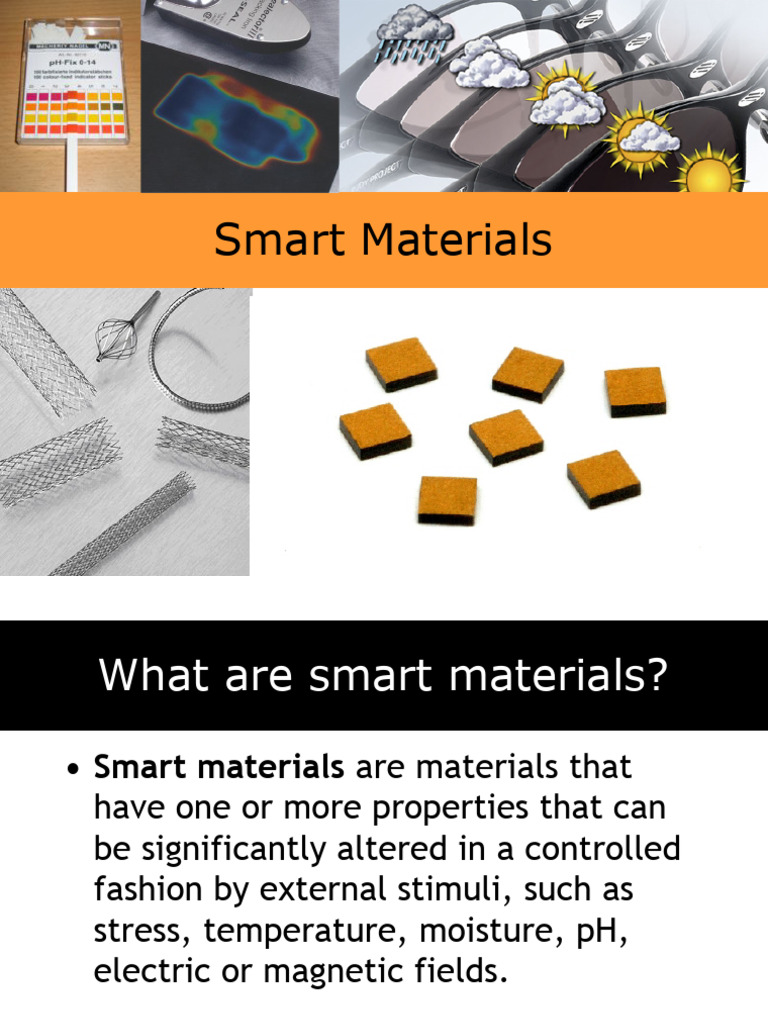 Smart Materials | PDF | Shape Memory Alloy | Physical Chemistry