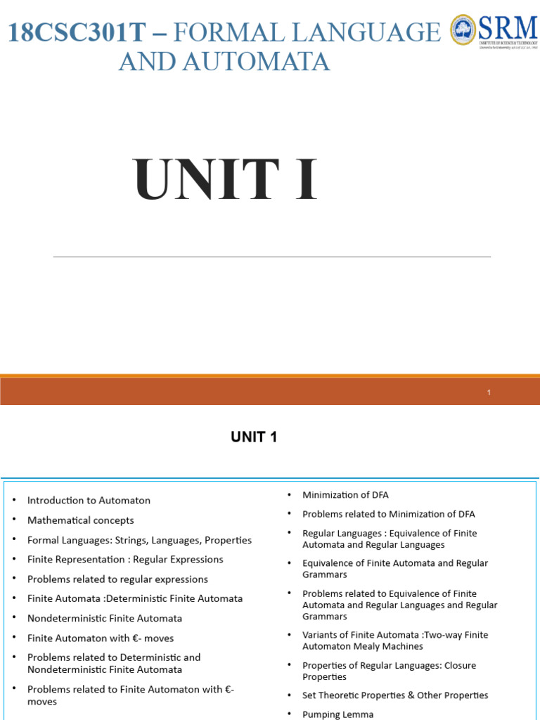 unit1 | PDF | Mathematics | Theoretical Computer Science