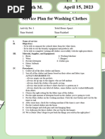 Sample Laundry Items List Form | PDF