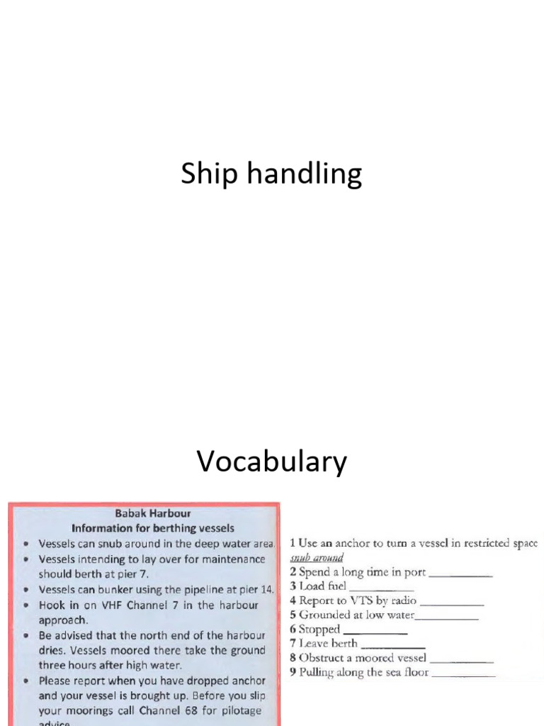 Ship Handling | PDF | Propeller | Ships