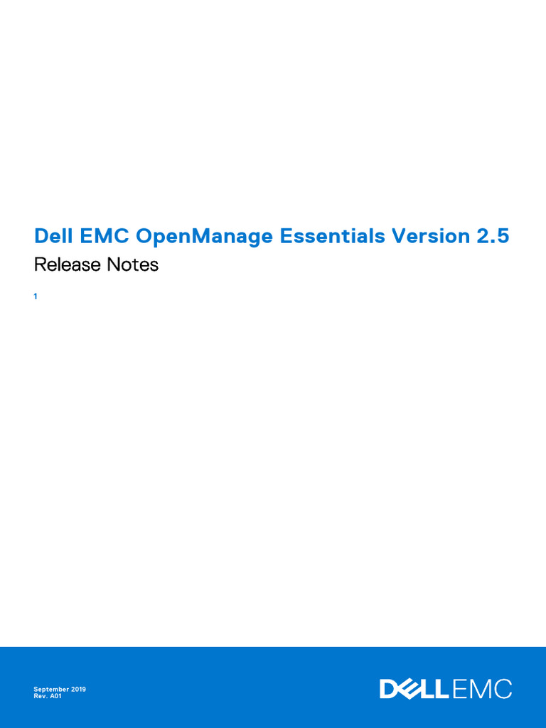 Openmanage Essentials v25 - Release Notes - en Us | PDF | World Wide ...