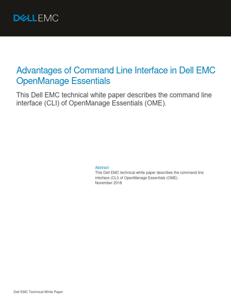 Openmanage Essentials v25 - White Papers104 - en Us | PDF | Command Line Interface | Shell ...