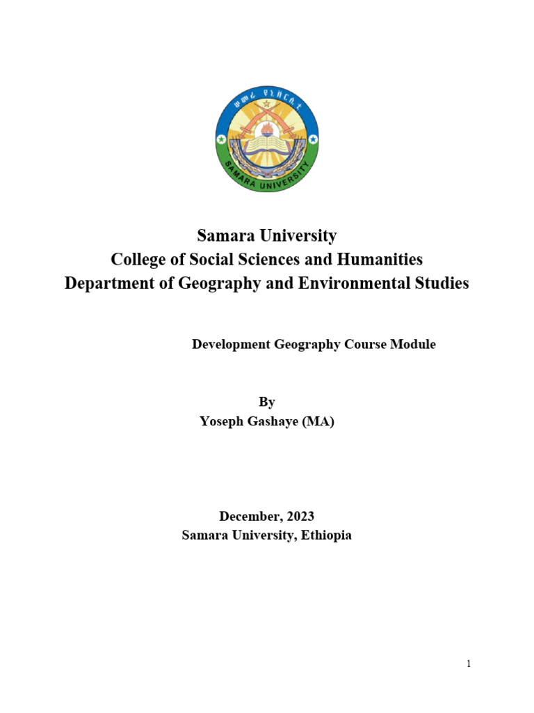 Development Geography - Note Book | PDF | Economic Growth | Postmodernism