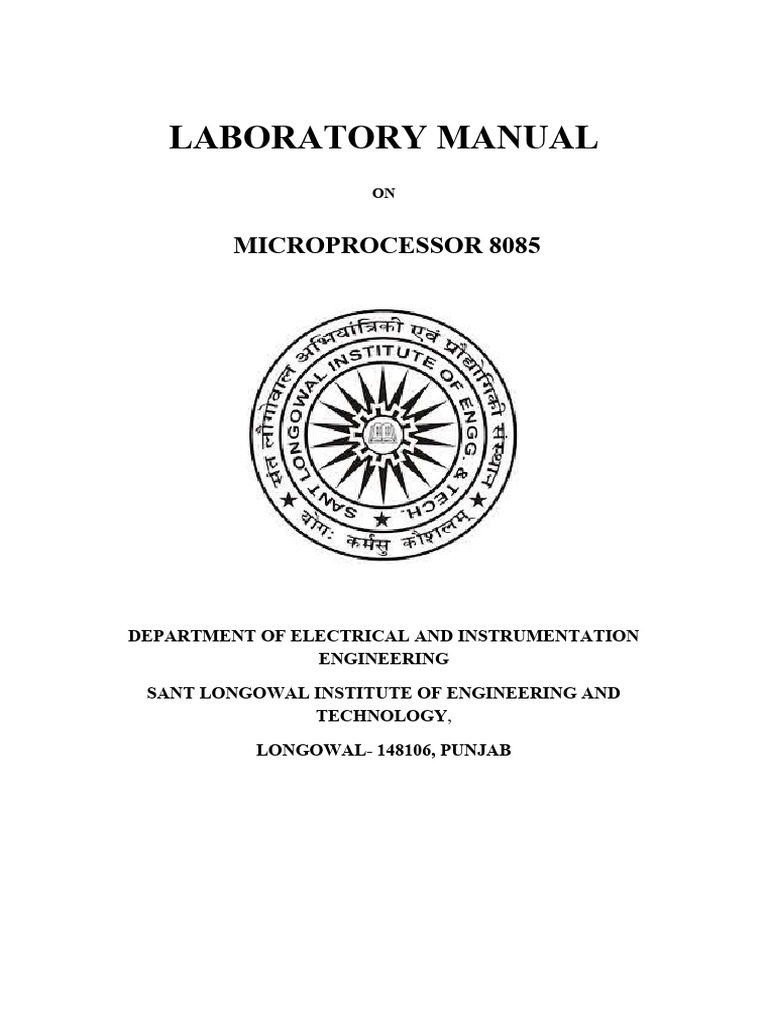 Microprocessor Lab Manual | PDF | Central Processing Unit | Assembly ...