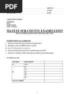 2022 Kcse November Computer Studies Paper 1 Marking Scheme | PDF ...