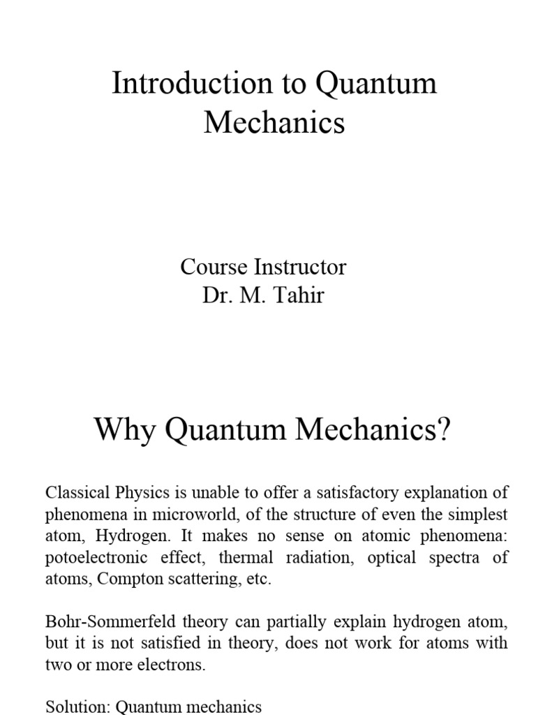 Intro To Quantum | PDF | Wave Function | Schrödinger Equation