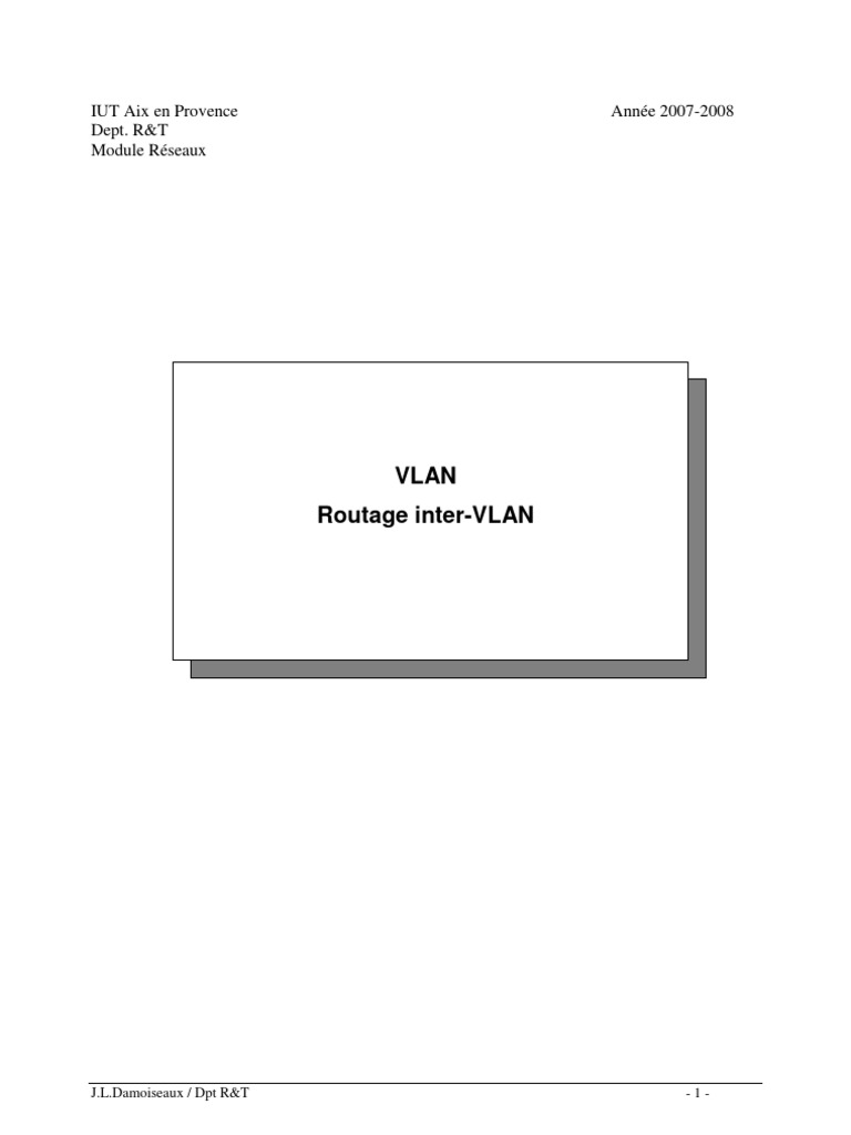 TP Vlan | PDF | Commutateur réseau | Routeur